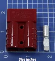 China Anderson SB50 50A 600V Forklift Battery Charger Connector Plug Red Powerpole Housing 6 AWG for sale