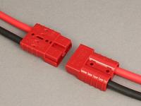 China Anderson SB50 50A 600V Forklift Battery Charger Connector Plug Red Powerpole Housing 6 AWG for sale