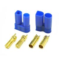China 5mm EC5 RC Battery Connectors Gold Plated With Blue Plastic Housing for sale