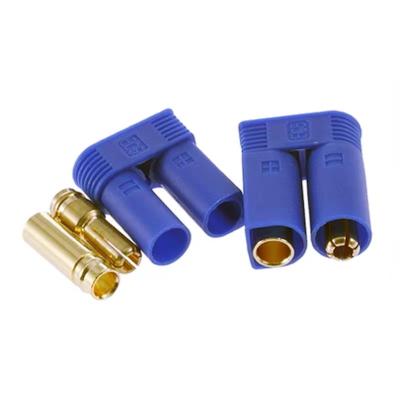 China 5mm EC5 RC Battery Connectors Gold Plated With Blue Plastic Housing for sale