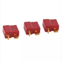 China Durable T Plug Deans RC Battery Connectors Nontoxic Red Color for sale
