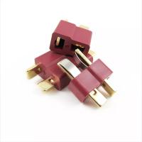 China Durable T Plug Deans RC Battery Connectors Nontoxic Red Color for sale