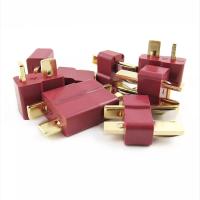 China Durable T Plug Deans RC Battery Connectors Nontoxic Red Color for sale