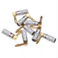 China Hexie Right Angle Nakamichi Banana Plugs Jack Silver Color Multiscene for sale