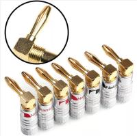 China Hexie Right Angle Nakamichi Banana Plugs Jack Silver Color Multiscene for sale