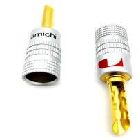 China Practical Copper Nakamichi Speaker Plugs , Male Nakamichi Banana Connectors for sale