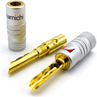China Practical Copper Nakamichi Speaker Plugs , Male Nakamichi Banana Connectors for sale