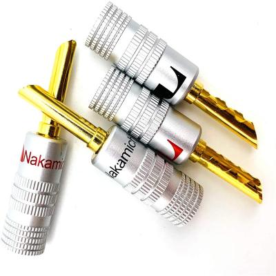 China Practical Copper Nakamichi Speaker Plugs , Male Nakamichi Banana Connectors for sale