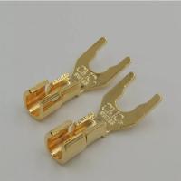 China 24K Y Spade Nakamichi Banana Plugs Connector For Speaker Cable Wire for sale