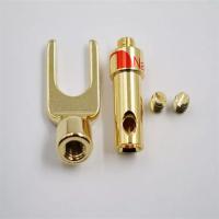 China Multiscene Nakamichi Gold Plated Banana Plugs Y Spade Silver Color for sale
