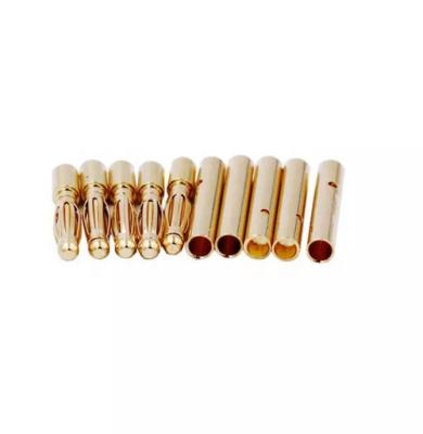 China 3mm Gold Bullet Banana Plug Connectors 80A 60A Durable for RC Car Lipo Battery for sale