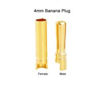 China 4mm Gold Plated Banana Plug Connectors 36A 70A Male Female for RC Battery ESC Motor for sale