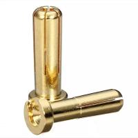 China Gold Plated 4mm 5mm Low Profile Male Bullet Banana Plug Connectors for RC Battery for sale