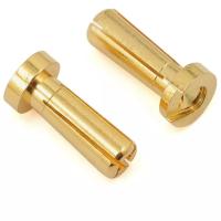 China Gold Plated 4mm 5mm Low Profile Male Bullet Banana Plug Connectors for RC Battery for sale
