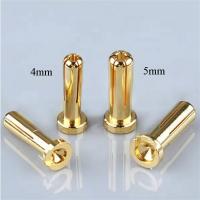 China Gold Plated 4mm 5mm Low Profile Male Bullet Banana Plug Connectors for RC Battery for sale