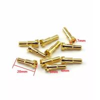 China Male Bullet Wire Banana Plug Connectors 4mm 5mm Stepped Gold Plated for iCharger for sale