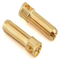 China Flat Top 5mm Gold Plated Bullet Connectors Brass Speaker Banana Plugs 21mm for sale