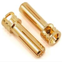 China Flat Top 5mm Gold Plated Bullet Connectors Brass Speaker Banana Plugs 21mm for sale