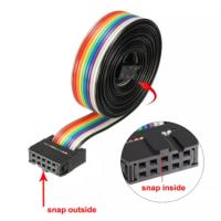 China 24-30AWG Electronics Wire Harness , Flat Ribbon Jumper Cable Rainbow Color for sale