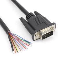 China D Sub 15Pin VGA Cable 28AWG Tinned Copper Braiding for Computer Monitor for sale