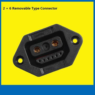 China Removable 220V Copper Electric Car Plug ,  2 6 Core Copper EV Charger Plug Adapter for sale