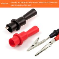 China 1000V 10A Multimeter Crocodile Clips , Multipurpose Battery Alligator Clips for sale