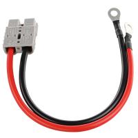 China 50A 600V Anderson Style Solar Battery Charging Cable 8AWG 500mm with Ring Terminals for sale
