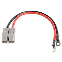 China 50A 600V Anderson Style Solar Battery Charging Cable 8AWG 500mm with Ring Terminals for sale