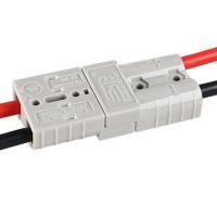 China 50A 600V Anderson Style Solar Battery Charging Cable 8AWG 500mm with Ring Terminals for sale
