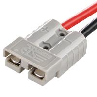 China 50A 600V Anderson Style Solar Battery Charging Cable 8AWG 500mm with Ring Terminals for sale