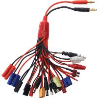 China Silicone RC Battery Charger Leads , 19 In 1 Multifunctional Lipo Charging Leads for sale