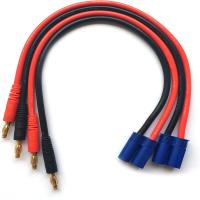 China ROHS 12AWG RC Charger Cable EC5 Connector Male To 4mm Bullet Banana Plugs for sale