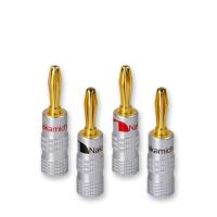 China Nakamichi 24K Gold Plated 4mm Banana Plug Male Speaker Connector 10pcs for sale