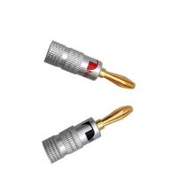 China Nakamichi 24K Gold Plated 4mm Banana Plug Male Speaker Connector 10pcs for sale