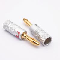 China Nakamichi 24K Gold Plated 4mm Banana Plug Male Speaker Connector 10pcs for sale