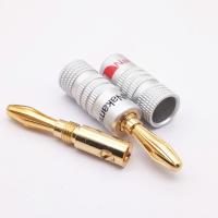 China Nakamichi 24K Gold Plated 4mm Banana Plug Male Speaker Connector 10pcs for sale