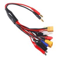 China ROHS Antiwear RC Battery Charger Leads , 11 In 1 Rubber Lipo Battery Charging Leads for sale