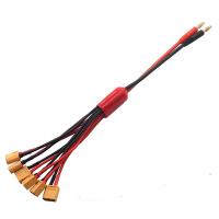 China XT60 Male RC Charger Cable 4mm Banana Plug To 6X Silicone Material for sale
