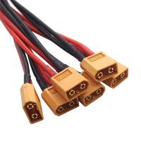 China XT60 Male RC Charger Cable 4mm Banana Plug To 6X Silicone Material for sale
