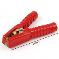 China 500A Heavy Duty Red Black Insulated Alligator Clip Battery Test Clamp 0.8mm Iron Plated Copper for sale