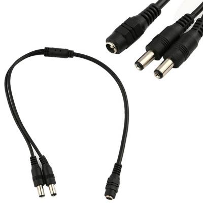 China 60W 12V 24V 5.5x2.1mm DC Splitter Cable 1 to 2 Way Male to Female Power Cable for sale