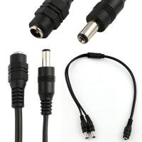 China 60W 12V 24V 5.5x2.1mm DC Splitter Cable 1 to 2 Way Male to Female Power Cable for sale