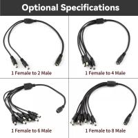 China 60W 12V 24V 5.5x2.1mm DC Splitter Cable 1 to 2 Way Male to Female Power Cable for sale