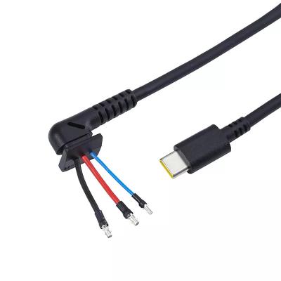 China Custom 22AWG USB Type C DC Power Supply Cable 12V 24V 48V with Strain Relief Grommet for sale