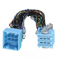 China Custom 18AWG Car Stereo Radio ISO Wiring Harness 30Pin Female to 8Pin Male 160mm for sale