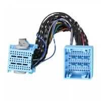 China Custom 18AWG Car Stereo Radio ISO Wiring Harness 30Pin Female to 8Pin Male 160mm for sale