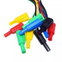 China Stackable Multimeter Test Leads 1000V 15A Double Ended Banana Plug 4mm 5 Colors for sale