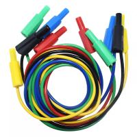 China Stackable Multimeter Test Leads 1000V 15A Double Ended Banana Plug 4mm 5 Colors for sale