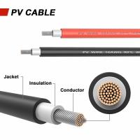 China 10 AWG Weatherproof Solar Panel Extension Cable 20 FT Tinned Copper 1.8KV DC for sale