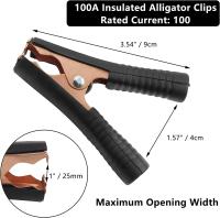 China ISO9001 Rubber Alligator Battery Clamps , 600V Crocodile Battery Clips for sale